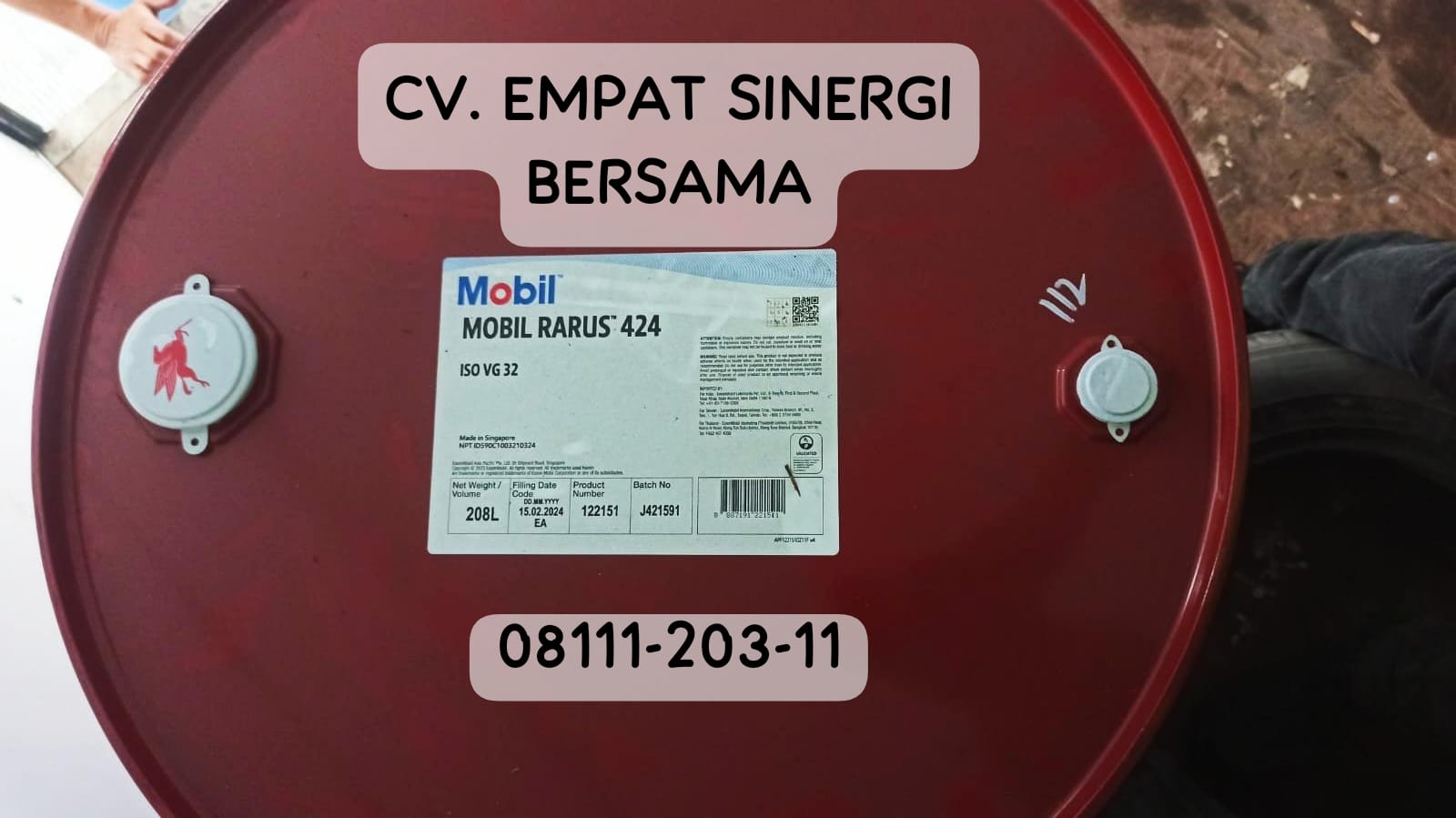 Mobil Rarus 424 iso vg 32, Compressor Oil – CV. EMPAT SINERGI BERSAMA