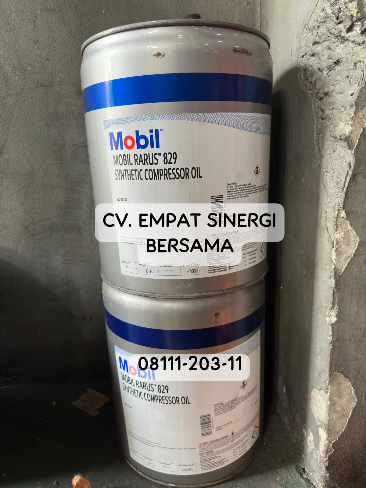 Mobil Rarus 829 iso VG 150 Synthetic Compressor Oil – CV. EMPAT SINERGI ...